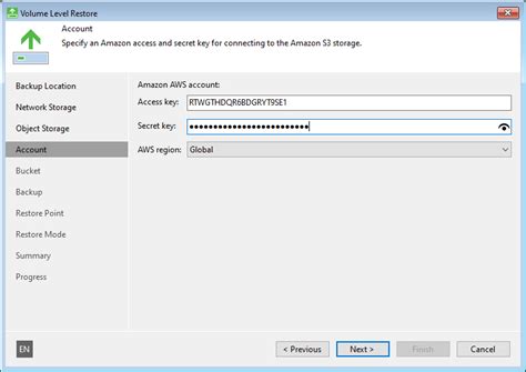Amazon S Settings Veeam Agent For Microsoft Windows Guide