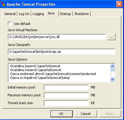 In Which File Tomcat Java Memory Options Are Saved Stack Overflow