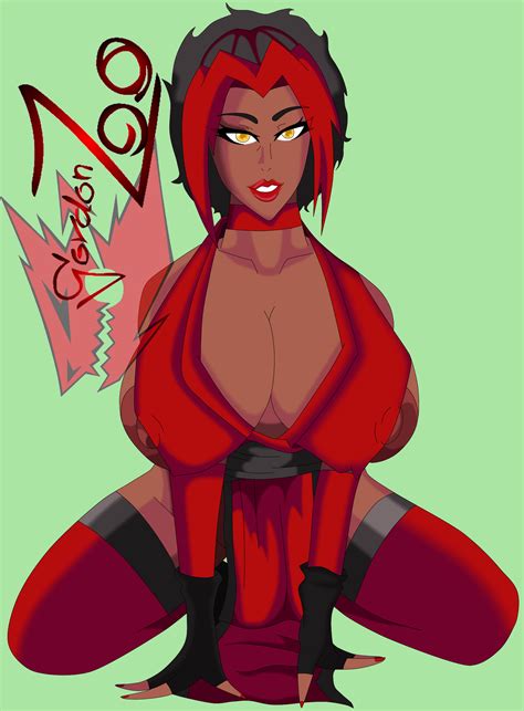 Rule 34 Areolae Black Hair Breast Choker Cleavage Dark Skinned Female Dark Skin Female