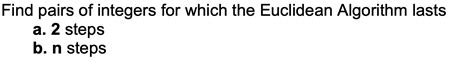 solved find pairs of integers for which the euclidean