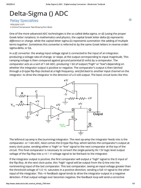 delta sigma adc digital analog conversion electronics textbook pdf analog to digital