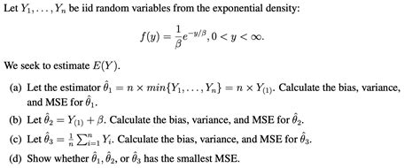 solved let y1 … yn be iid random variables from the