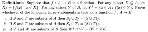 solved definitions suppose that f a b is a function