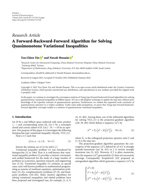 pdf a forward backward forward algorithm for solving quasimonotone variational inequalities