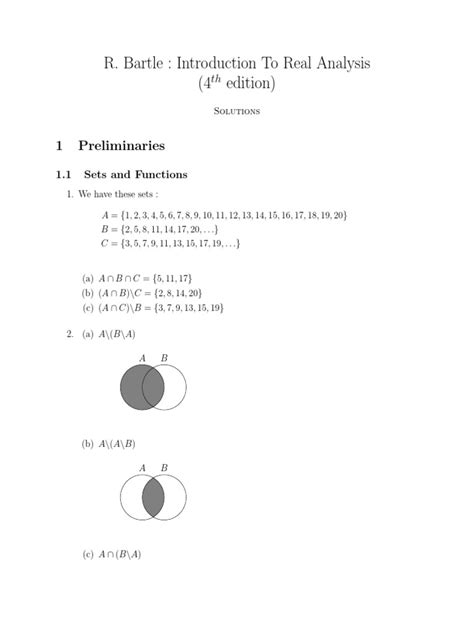 bartle introduction to real analysis solutions pdf algebra mathematical analysis