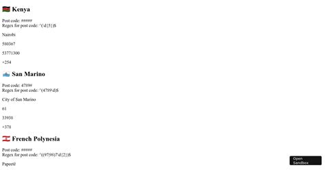 Use React Countries Examples Forked Codesandbox