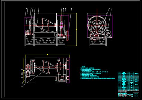 多功能和面机设计含8张CAD图纸 说明书 AutoCAD 2007 模型图纸下载 懒石网