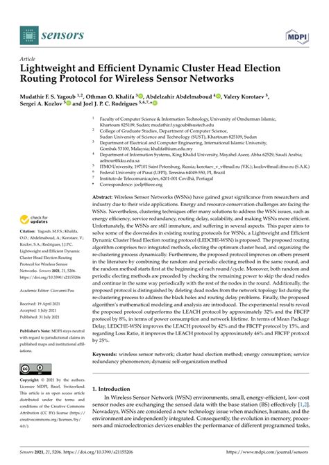 pdf lightweight and efficient dynamic cluster head election routing protocol for wireless