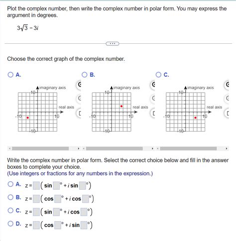 solved plot the complex number then write the complex