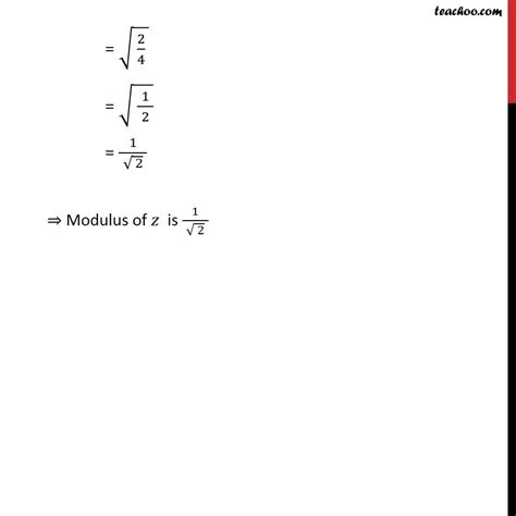 Example 13 Find Modulus Argument Of 1 I 1 I Examples