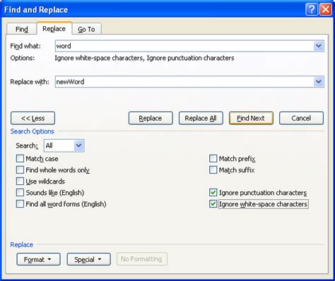 use find and replace options find replace go to editing microsoft office word 2007 tutorial