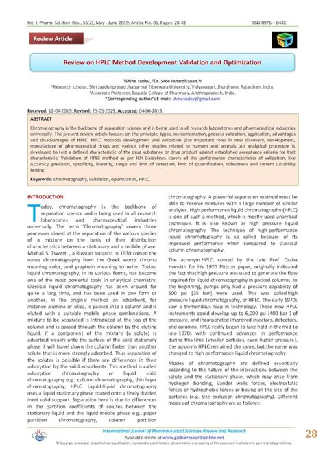 pdf review on hplc method development validation and optimization dokumen tips