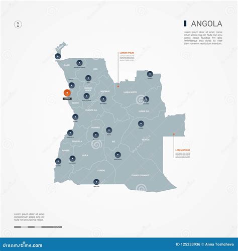 Angola Infographic Map Vector Illustration Stock Vector Illustration