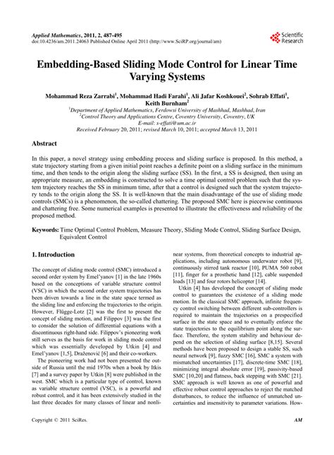 pdf embedding based sliding mode control for linear time varying systems