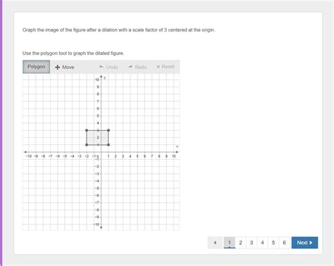 graph the image of the figure after a dilation with a scale factor of 3 centered at the origin