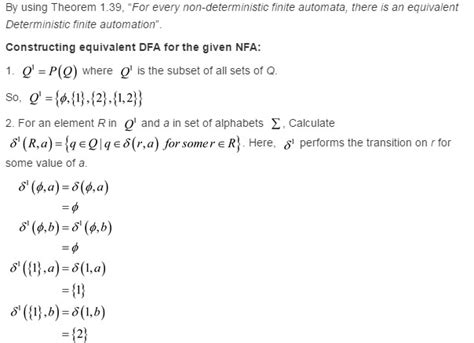 solved use the construction given in theorem 1 39 to convert the 1 answer transtutors
