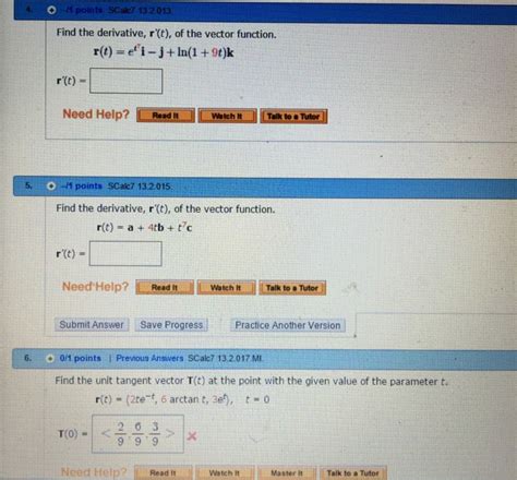 solved find the derivative r t of the vector function