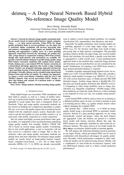 pdf deimeq a deep neural network based hybrid no reference image quality model