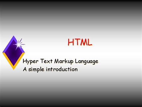 html hyper text markup language a simple introduction