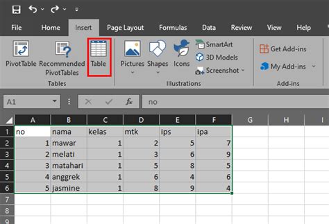 Cara Membuat Tabel Di Excel Dengan Cepat Dan Mudah Glints Blog Riset