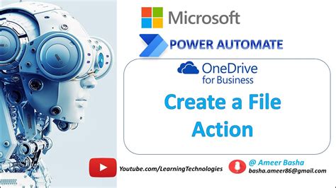 Power Automate Desktop OneDrive For Business Create File YouTube