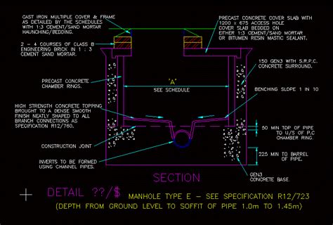 Manhole Dwg Detail For Autocad • Designs Cad