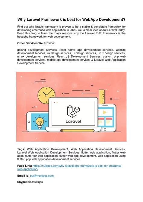 ppt why laravel php framework is best solution for enterprise web application powerpoint