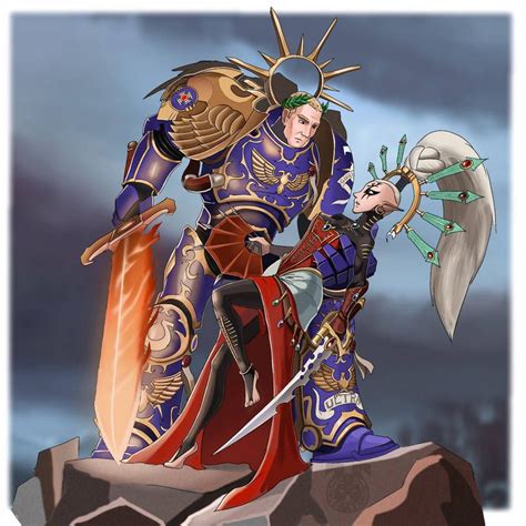 Guilliman X Yvraine By Spacemaxmarine Warhammer Warhammer 40k Artwork Warhammer 40k