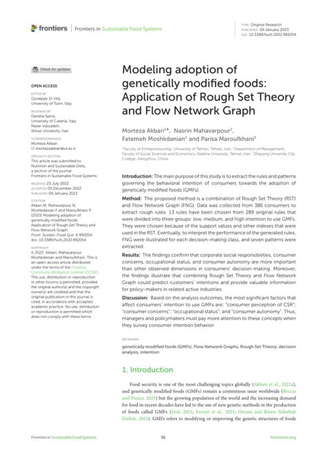 pdf modeling adoption of genetically modified foods application of rough set theory and flow