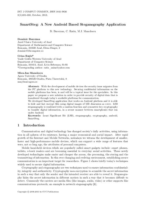 pdf smartsteg a new android based steganography application dominic bucerzan crina anina