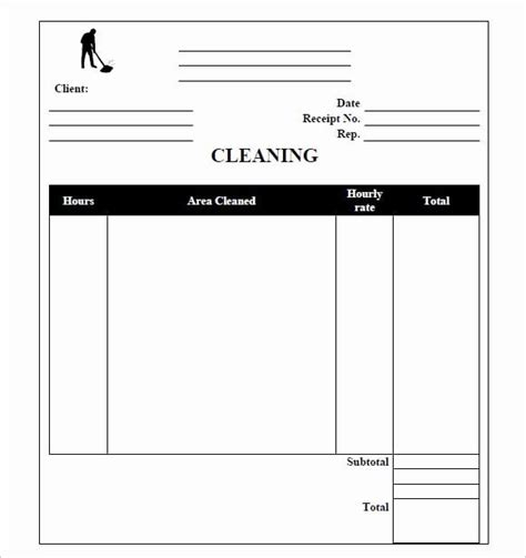 Cleaning Service Invoice Template Excel