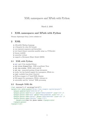 XML Namespaces And XPath With Python PDF