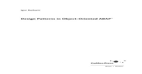 27 design patterns in object oriented abap [pdf document]