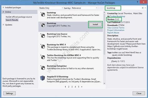 knockout js and bootstrap with asp mvc step by step part 1 my tec bits