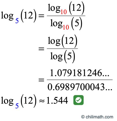Properties Of Logarithms Change Of Base Formula