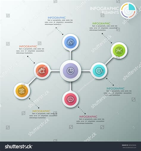 Modern Flowchart Mindmap Infographics Template Paper Immagine