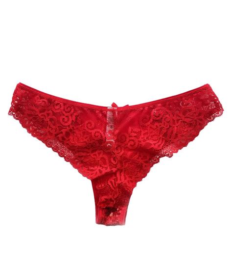 Love And Bra Women Panty Lace String Color Red Size Small