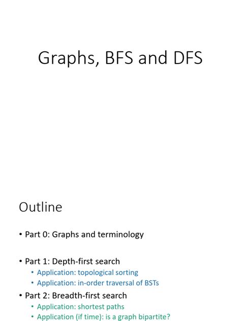 graph bfs dfs pdf graph theory theoretical computer science