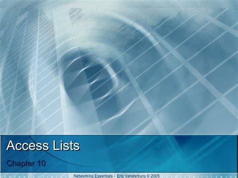 CCNA Routing And Switching Lesson 10 Access Lists Eric Vanderburg