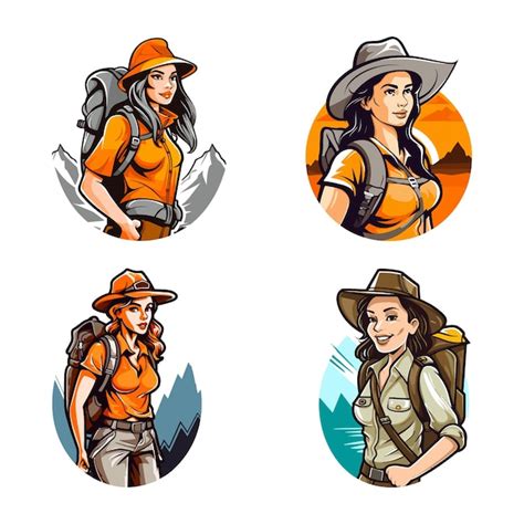 Un Conjunto De Ilustraciones Vectoriales Modernas De Un Personaje De