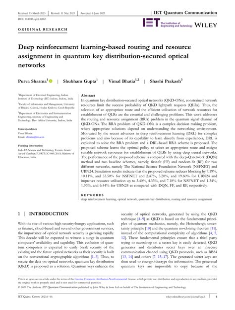 pdf deep reinforcement learning‐based routing and resource assignment in quantum key