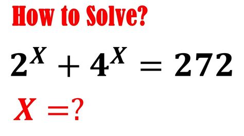math olympiad question 2 x 4 x 272 a nice equation solving math olympiad challenge youtube