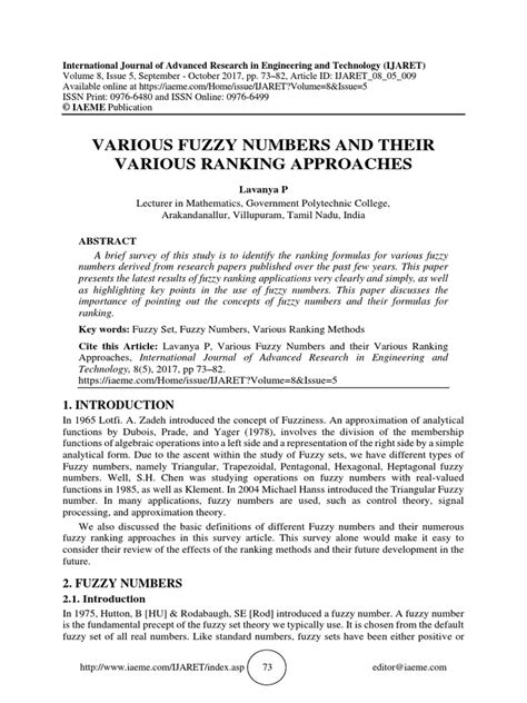 various fuzzy numbers and their various ranking approaches pdf fuzzy logic linear programming