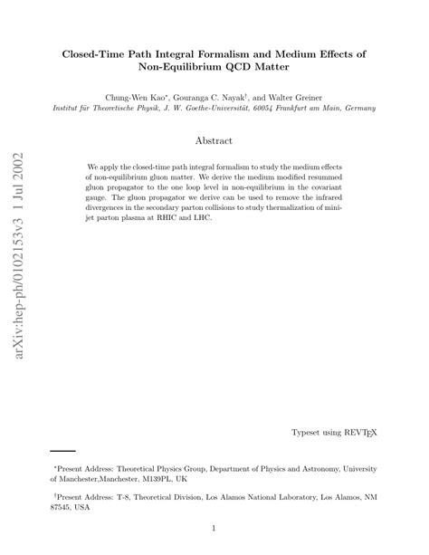 pdf closed time path integral formalism and medium effects of non equilibrium qcd matter