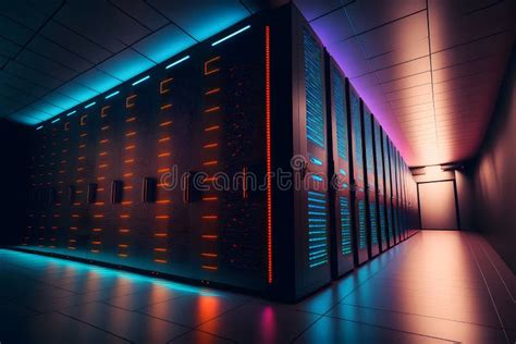 Server Racks In Computer Network Security Server Room Data Center