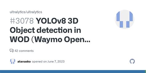 YOLOv8 3D Object Detection In WOD Waymo Open Dataset Issue 3078