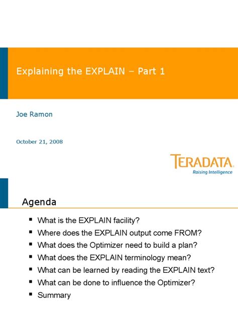 explaining the explain part 1 webcast pdf database index statistics
