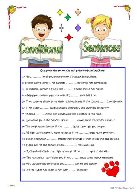 CONDITIONAL SENTENCES English ESL Worksheets Pdf Doc