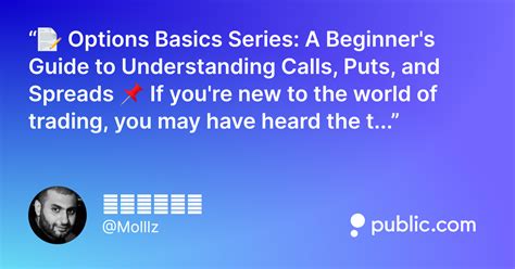 Options Basics Series A Beginner S Guide To Understanding Calls Puts