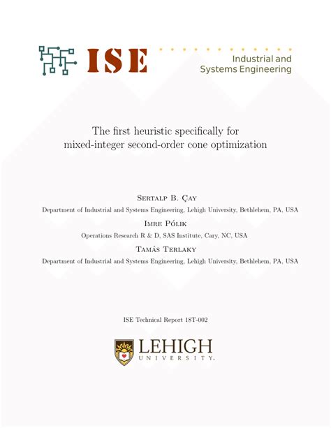 pdf the first heuristic specifically for mixed integer second order cone optimization